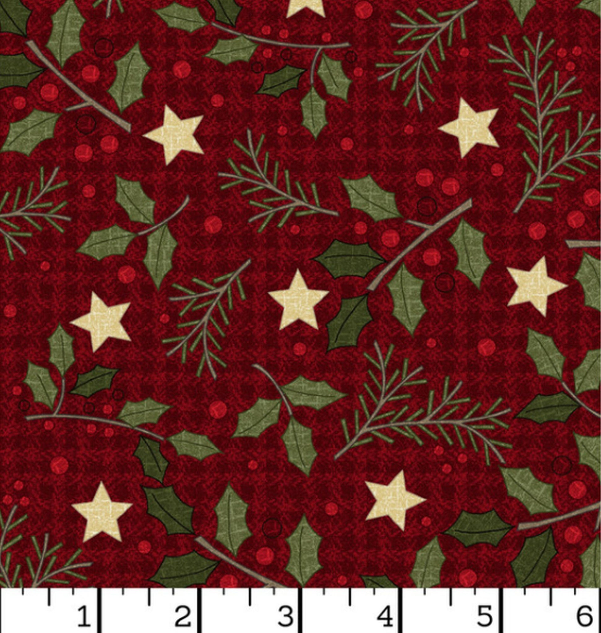 Holly Jolly Flannel Holly - Red MASF10894-R from Maywood by the yard ...