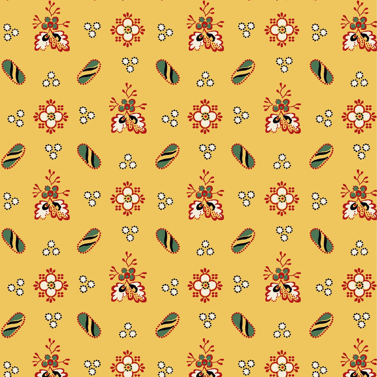 Rooster Farm House Yellow Foulard Reproduction Fabric RFHO4792-Y from ...